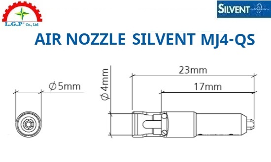 Silvent MJ4-QS- Đầu Phun Khí Nén Silvent MJ4-QS, Ø2mm (MJ4)