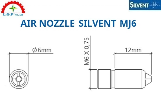 Silvent MJ6- Đầu Phun Khí Nén Silvent MJ6, Ø3mm chính hãng
